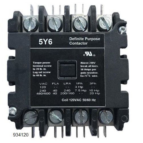 4 pole Contactor definite purpose, lighting, HVAC